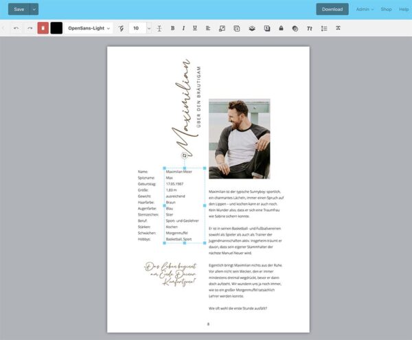 Steckbrief Hochzeitszeitung: Alle Fragen & Text-Ideen